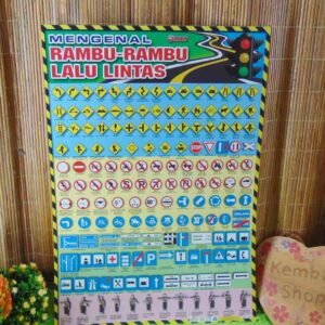 [BELI 2 GRATIS 1] POS-TRANS Poster Anak TK PAUD SD Rambu Lalu Lintas ...