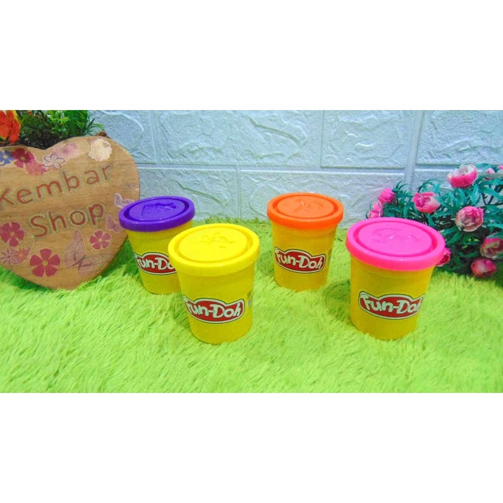 BUN-KREASI Paket Bermain 4 in 1 Mainan Plastisin Fun Doh Clay Lengkap ...